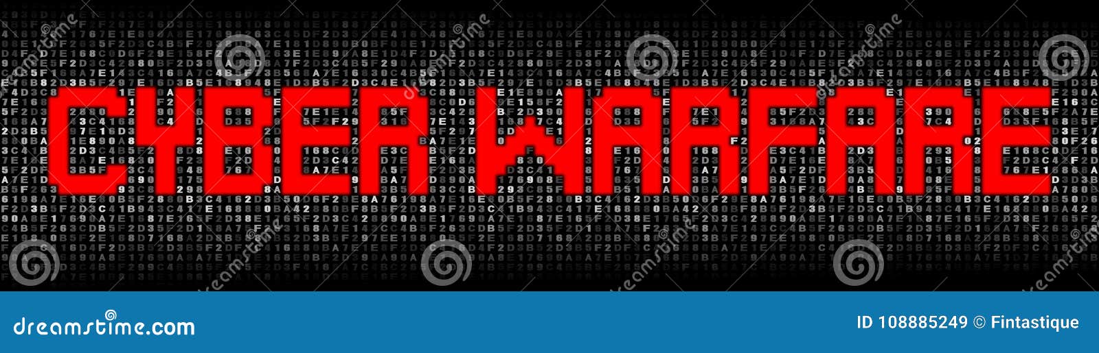 Cyber Warfare Text on Hex Code Illustration Stock Illustration ...
