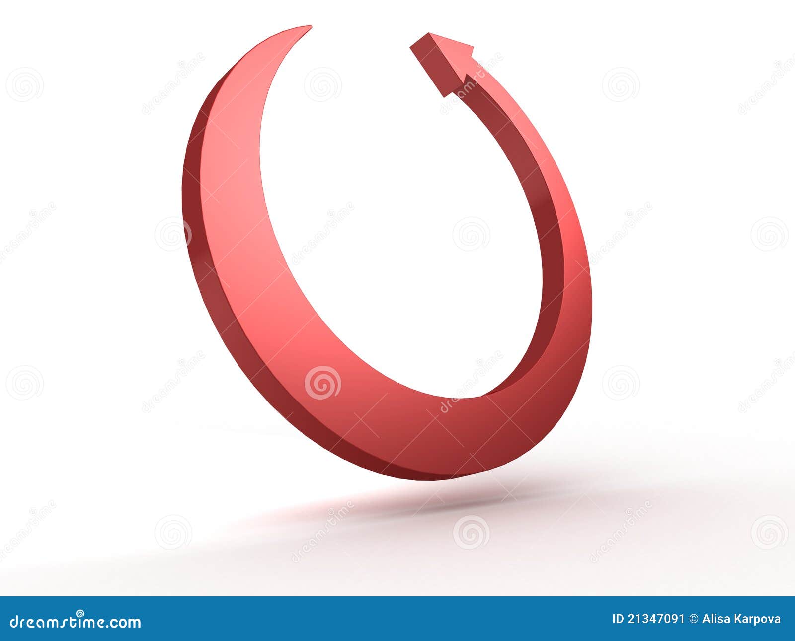 Red cycle arrow icon stock illustration. Illustration of movement ...