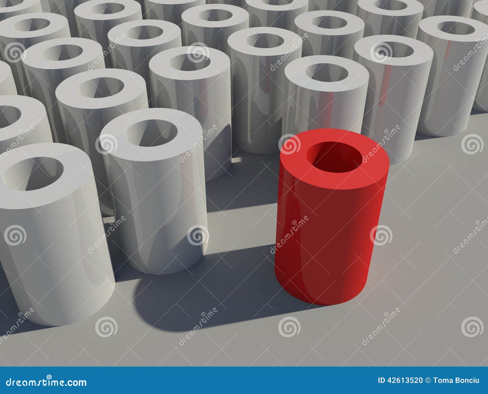 Red cylinder stock illustration. Illustration of abstract - 42613520