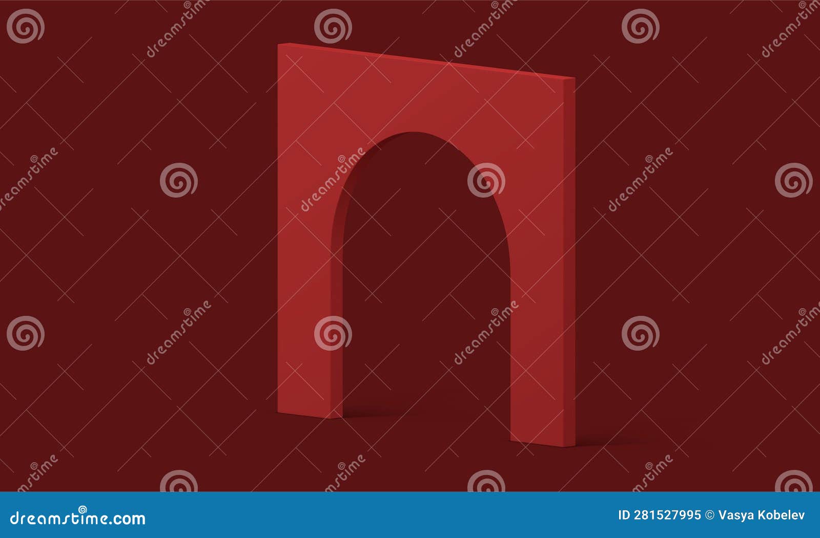 Archway Curved Block Red Golden Studio Background Product Presentation ... Archway Curved Block Red Golden Studio Background Product Presentation ...