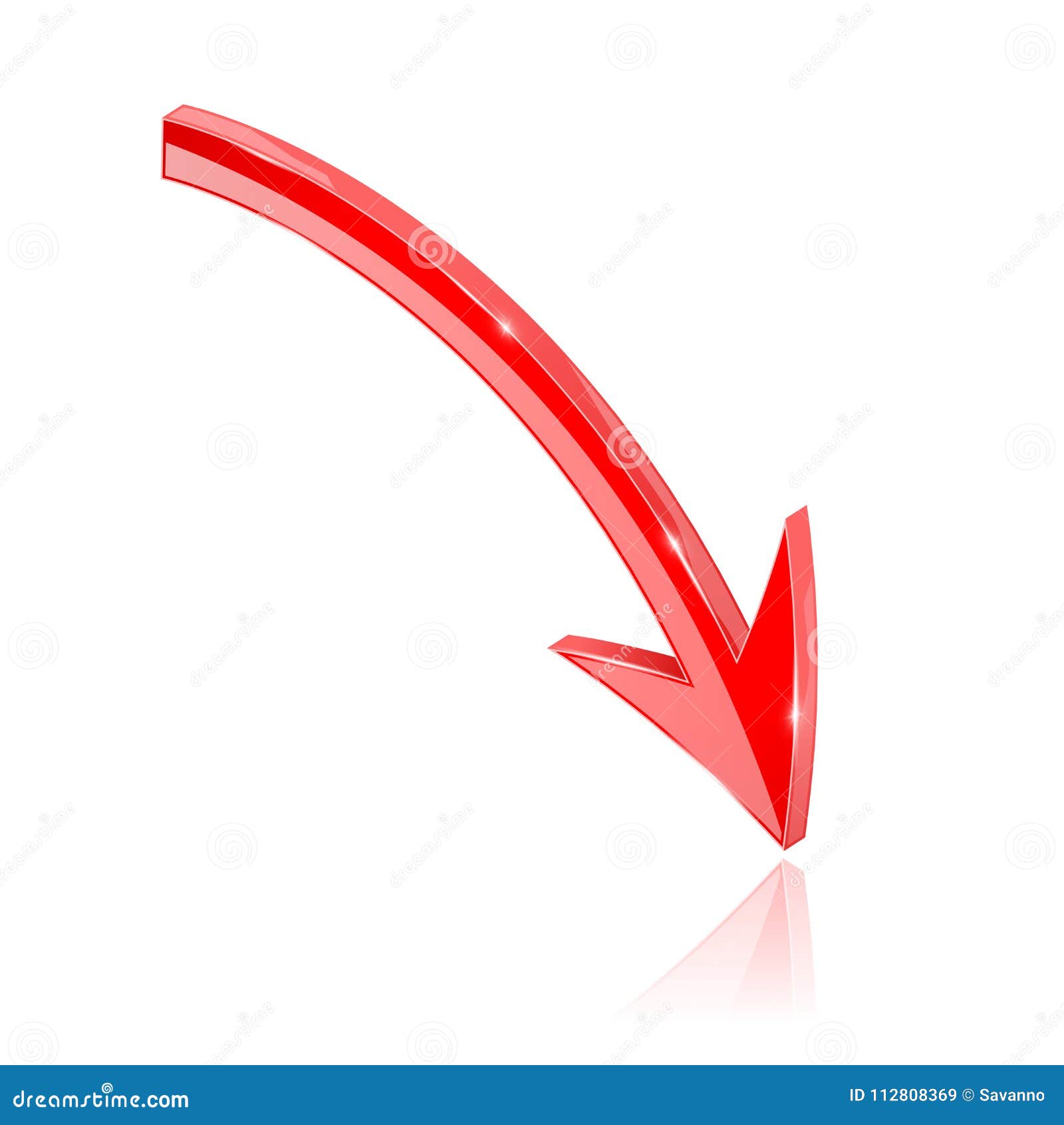 Red 3d arrow stock vector. Illustration of icon, choice - 112808369