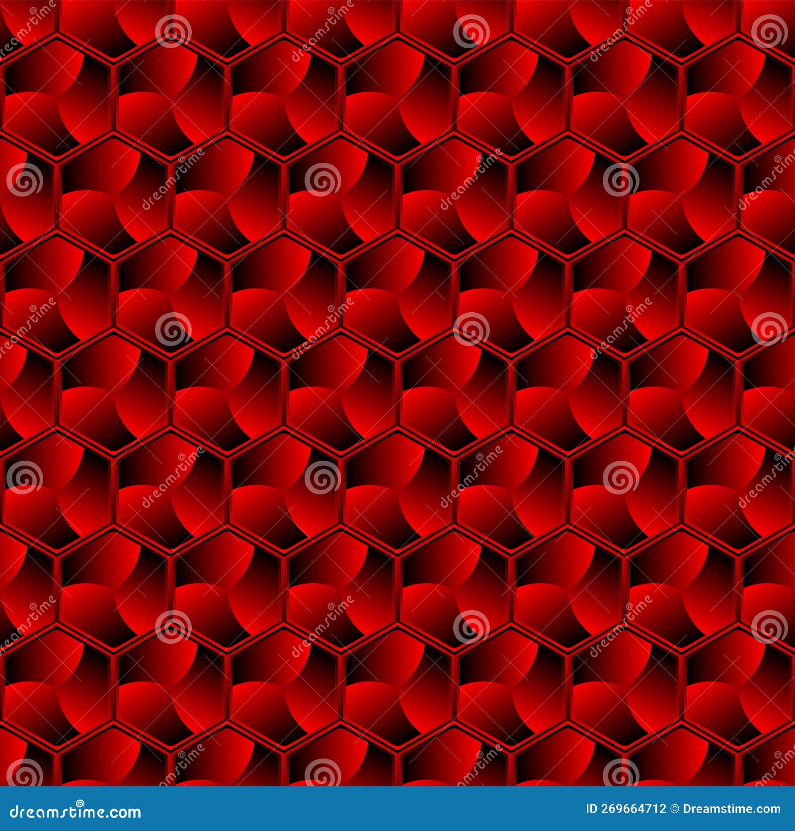 Red 3D Flower Seamless Pattern Stock Vector - Illustration of number ...