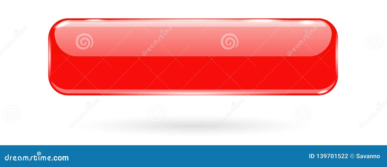 Red 3d glass button stock vector. Illustration of blank - 139701522