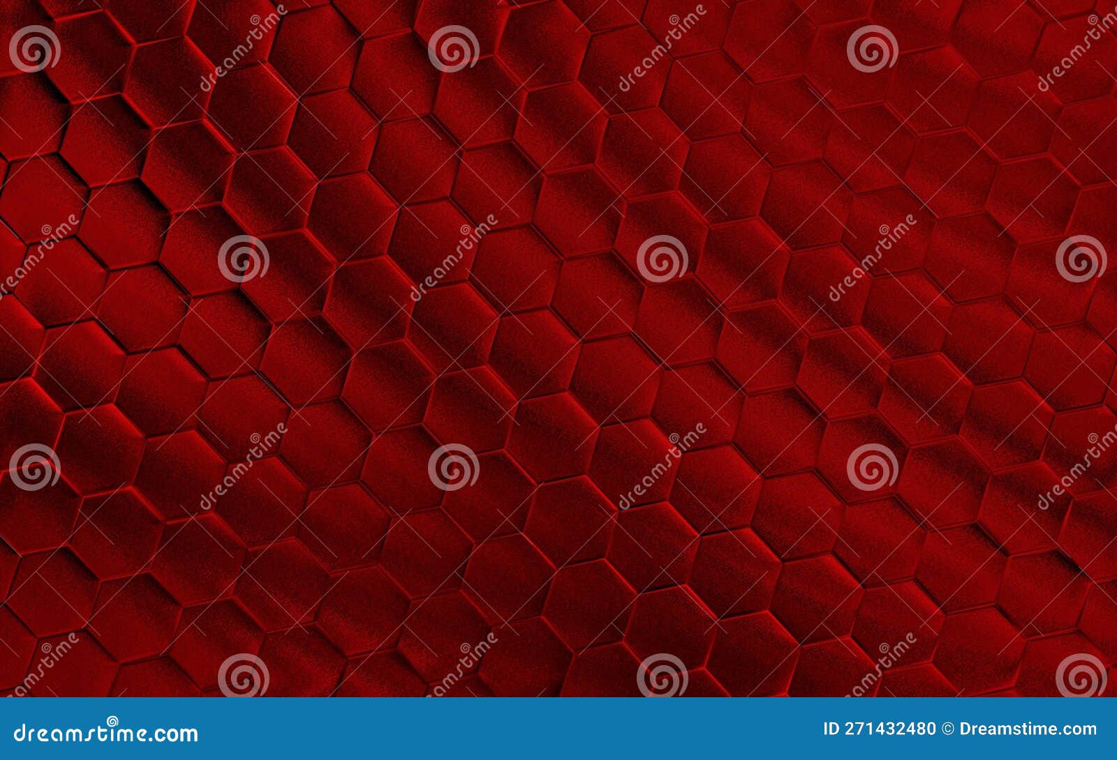 Red 3d Hexagonal Background. Realistic Honeycomb Texture Grid Stock ...