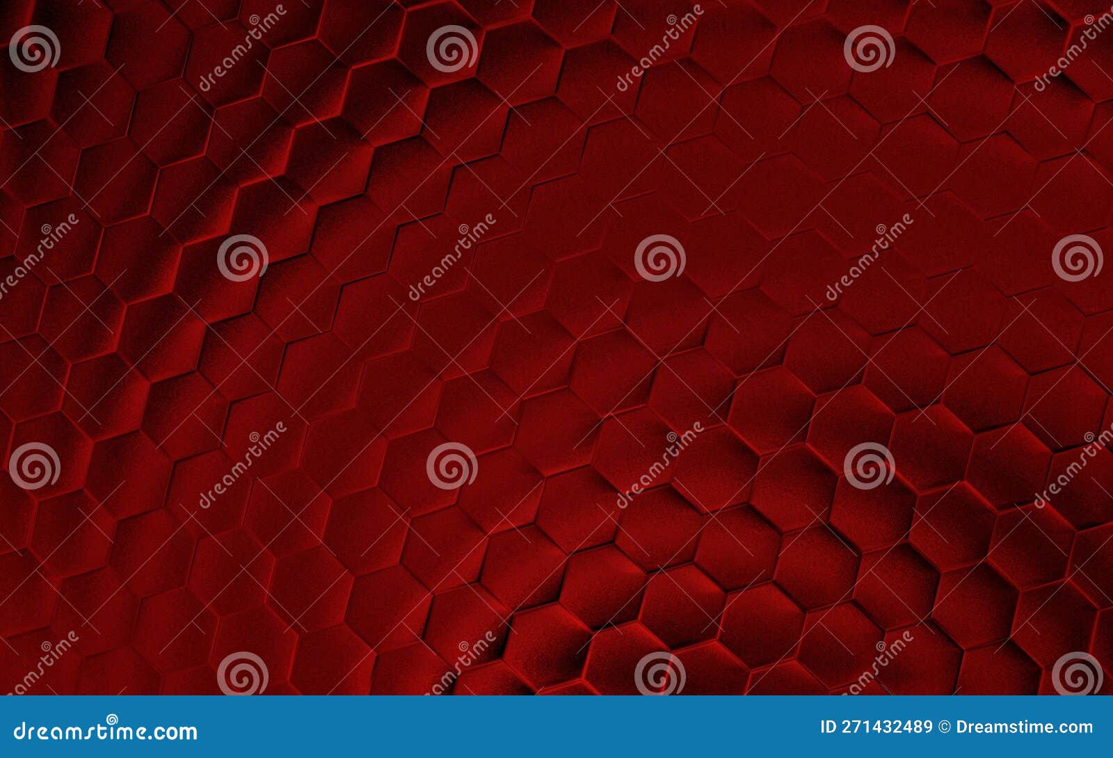 Red 3d Hexagonal Background. Realistic Honeycomb Texture Grid Stock ...