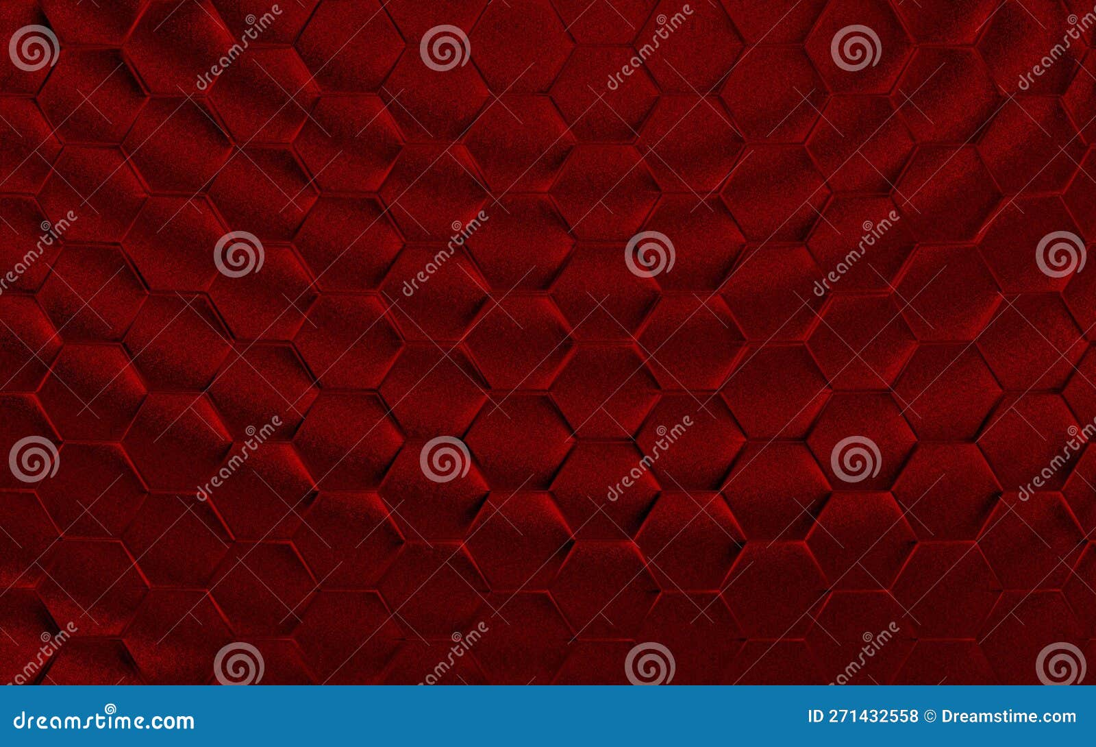 Red 3d Hexagonal Background. Realistic Honeycomb Texture Grid Stock ...