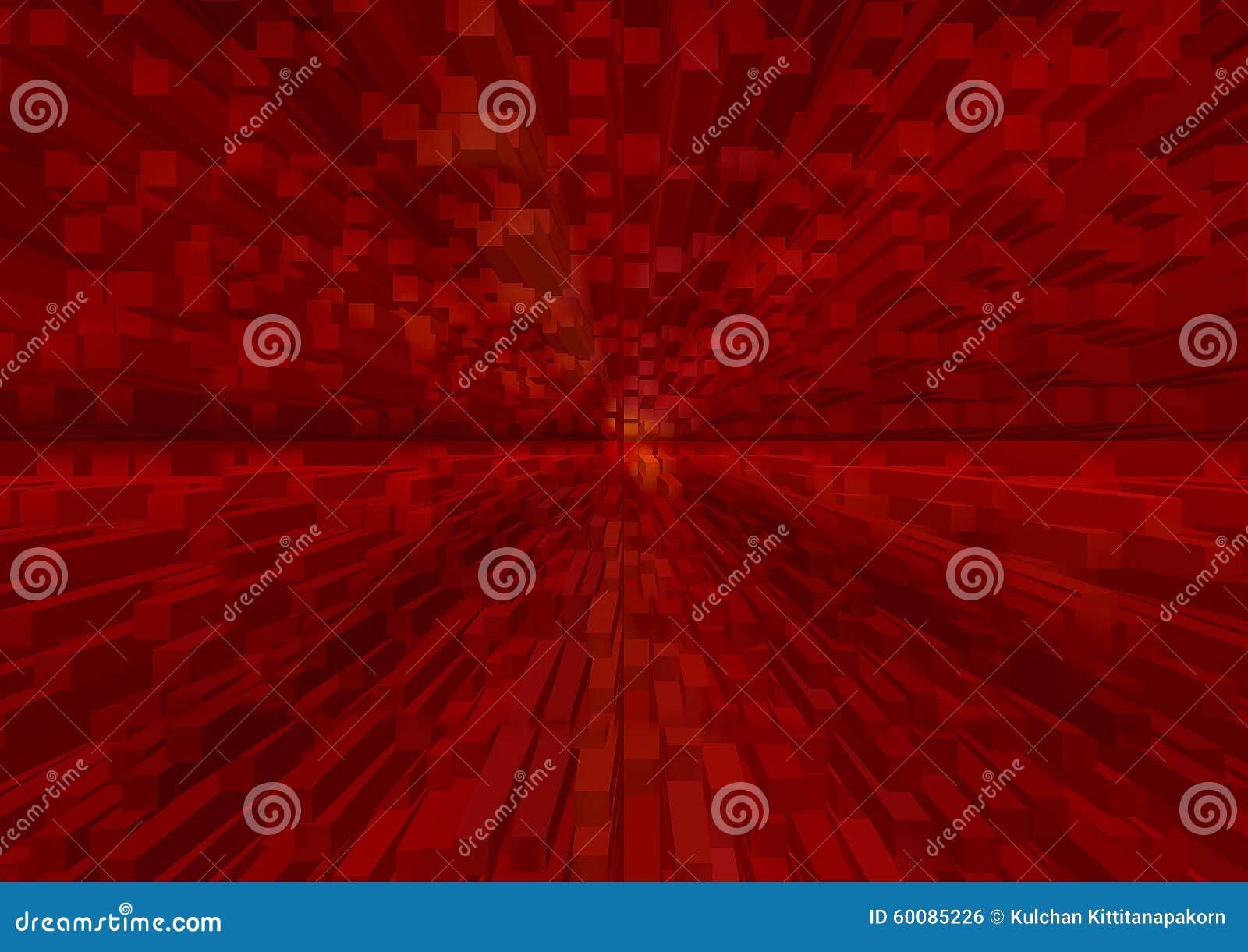 Red 3d L Structure in Dynamic Perspective Stock Illustration ...