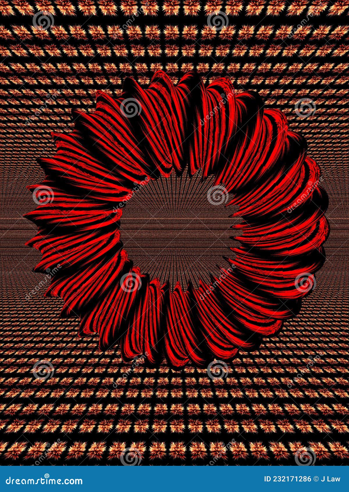 A Red 3D Mobius Ring on a Textured Background Stock Illustration ...