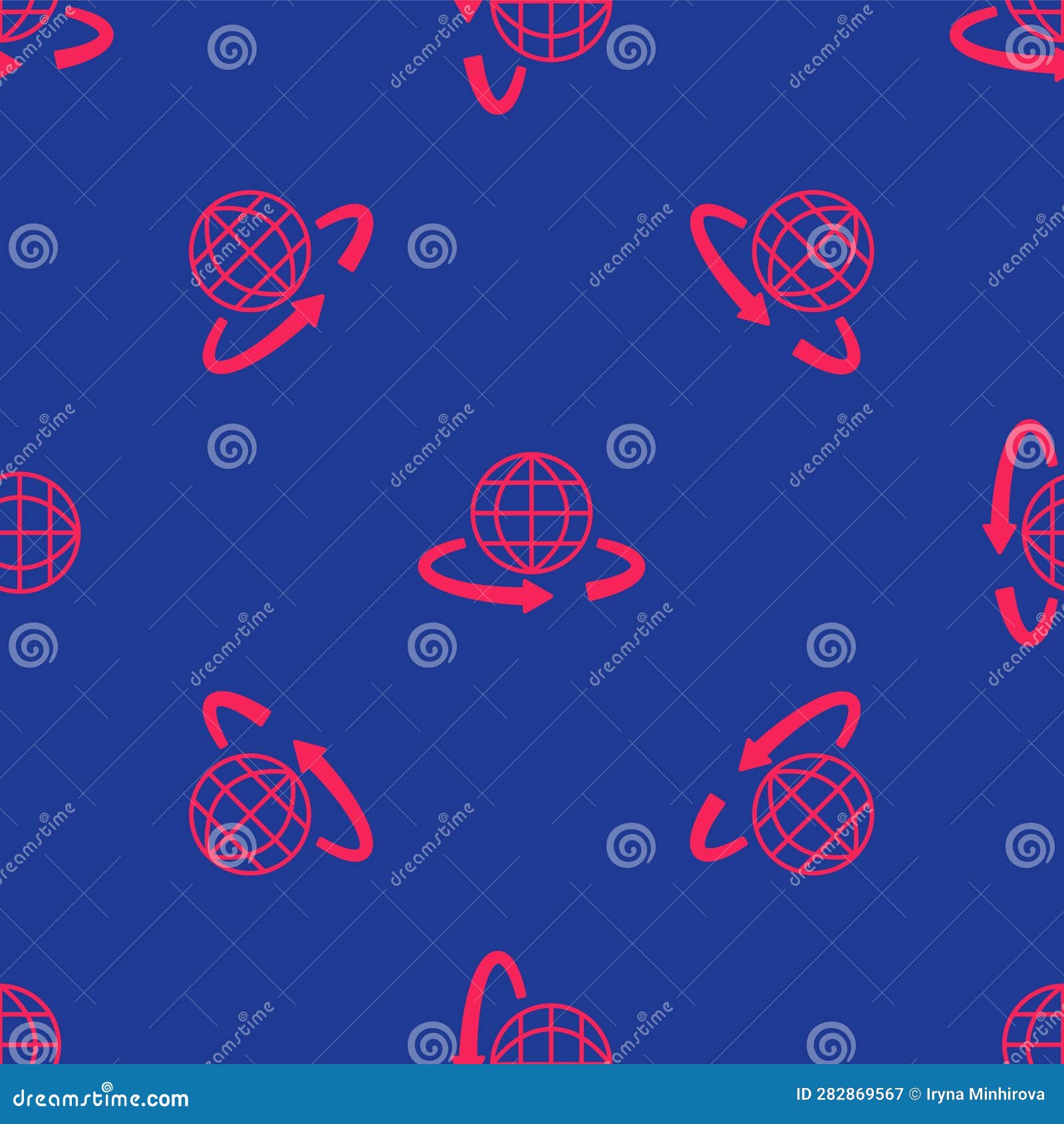 Red 3d Modeling Icon Isolated Seamless Pattern on Blue Background ...