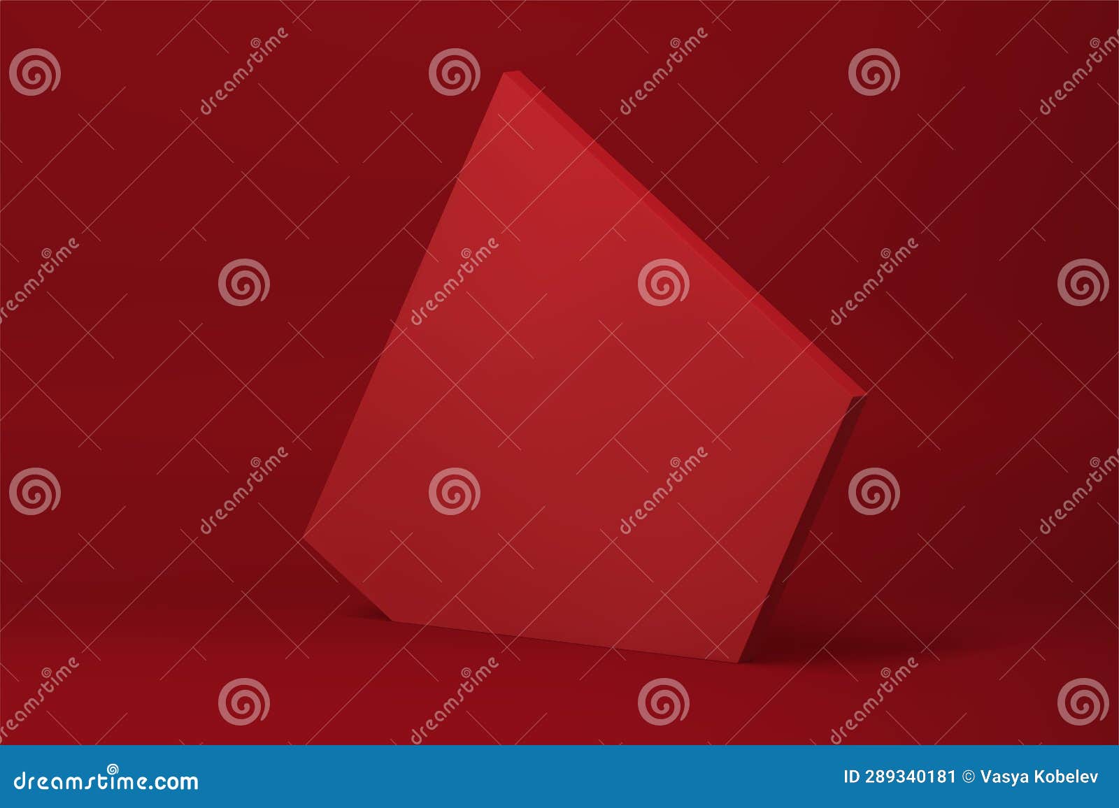 Red 3d Pentagonal Wall Abstract Geometric Promo Studio Background ...