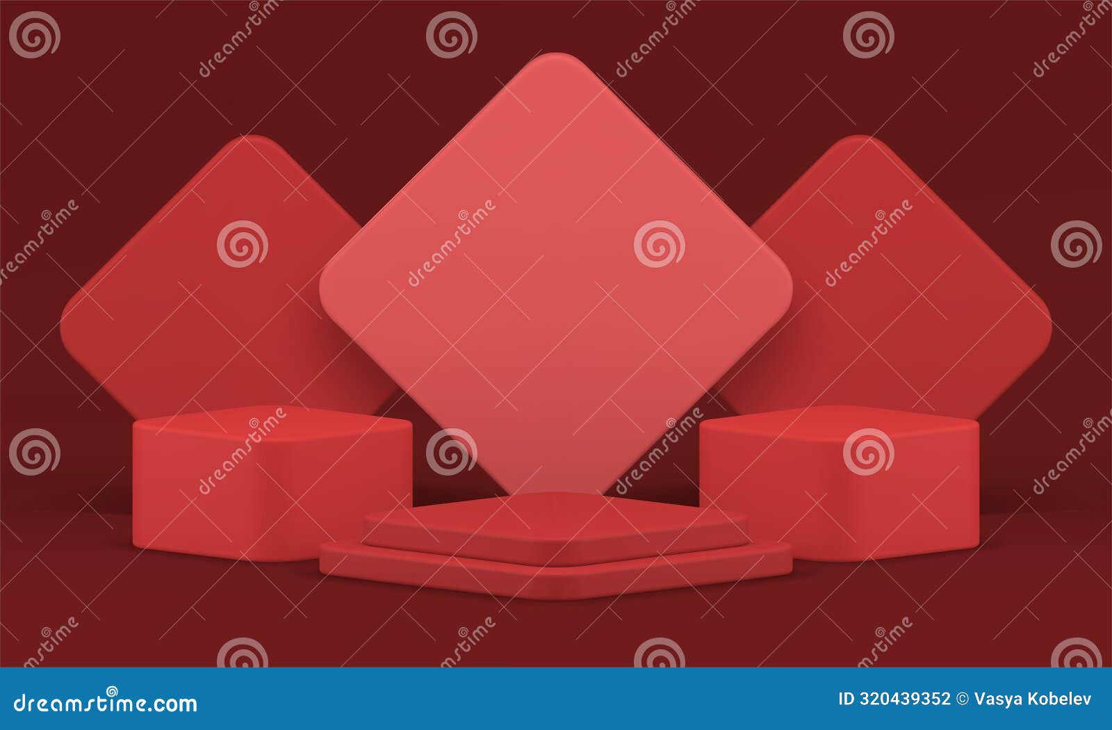 Squared Rhombus Geometric Shape Green Curved Arrows Infographic Scheme ...