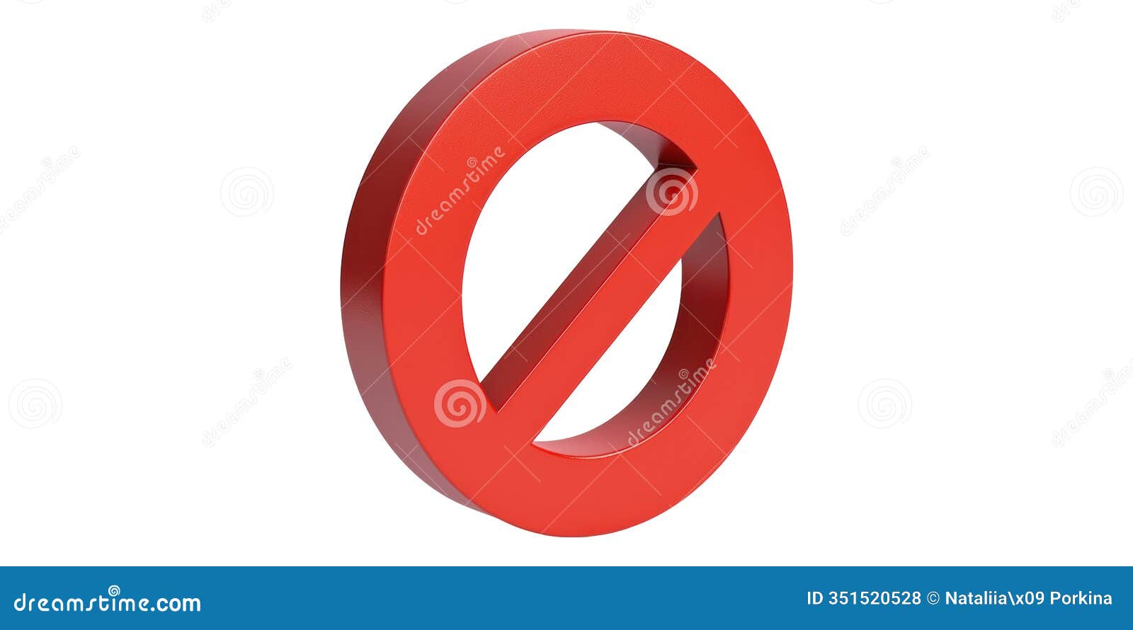 Red 3d Prohibition Symbol Isolated on Transparent Background Stock ...