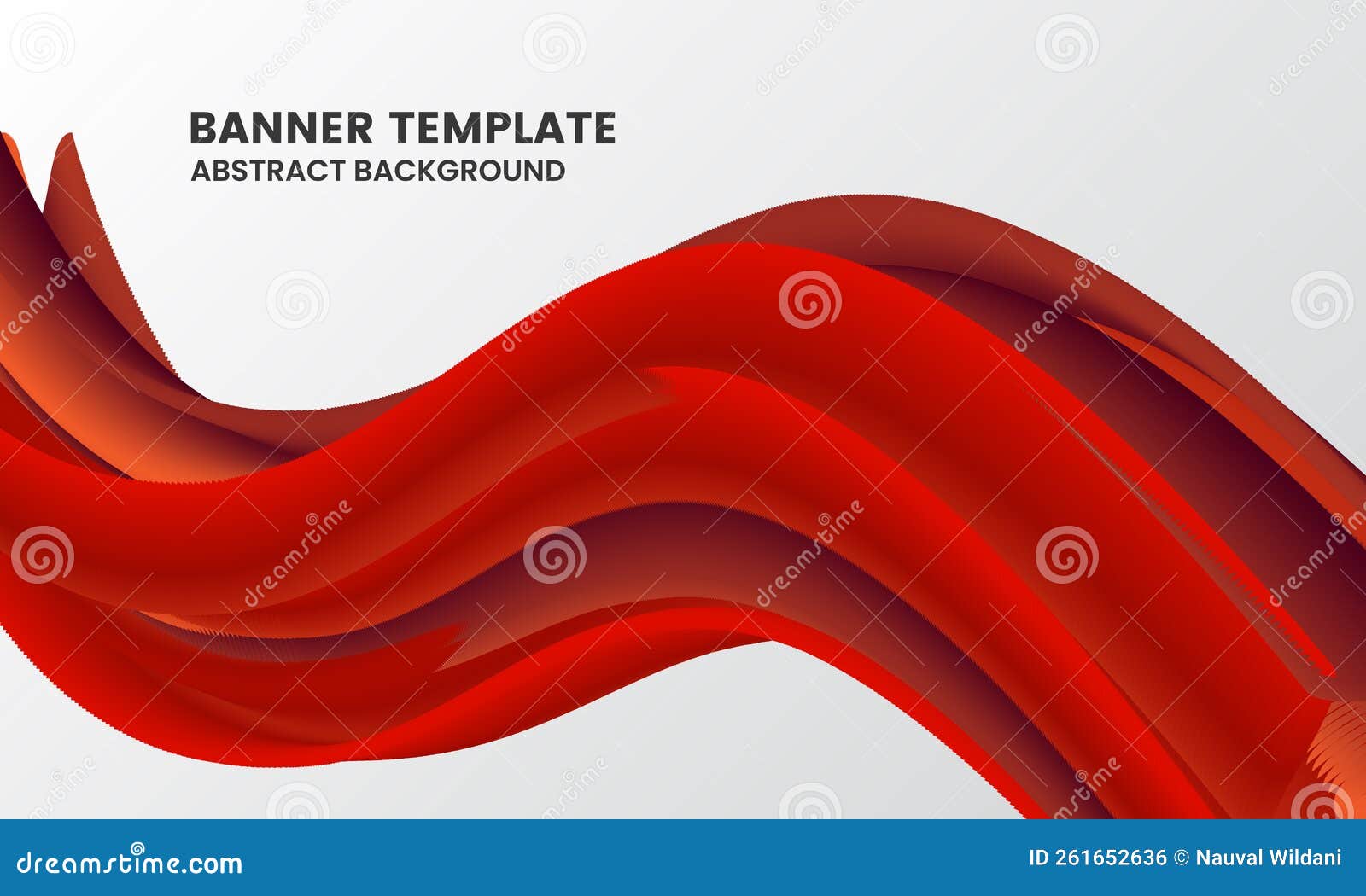 Red 3D Realistic Abstract Wave Background Template Stock Vector ...