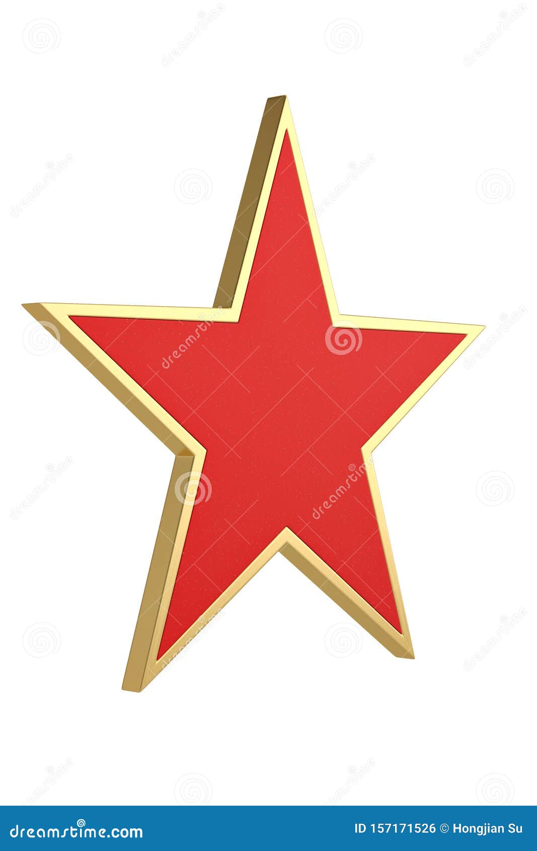 Red 3D Star Isolated on White Background. 3D Illustration Stock ...