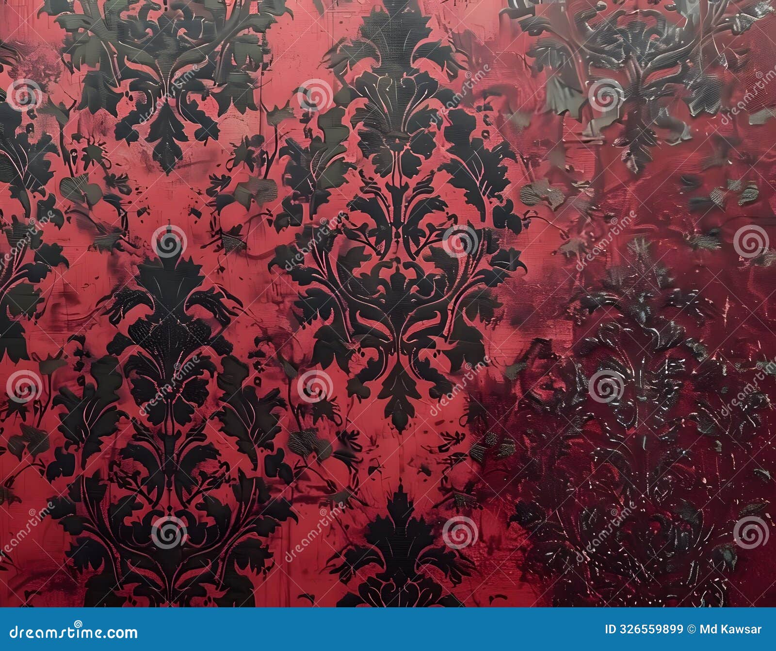 Red Damask Pattern Background Wallpaper Texture Stock Illustration ...