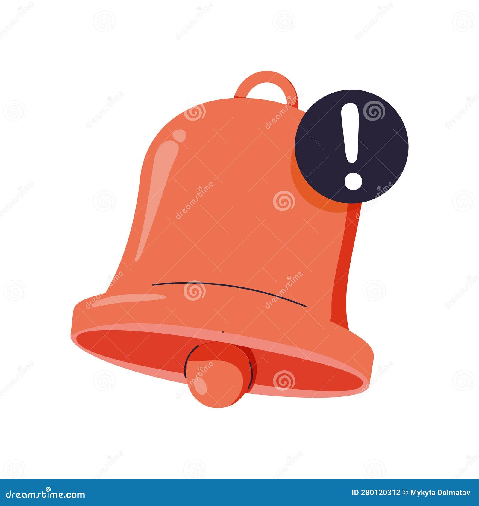 Red Danger Attention Bell or Emergency Notifications Alert on Rescue ...