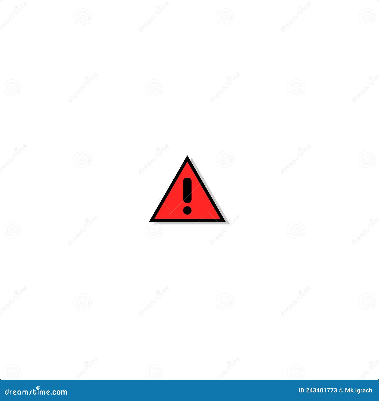 Red Danger Icon stock vector. Illustration of danger - 243401773