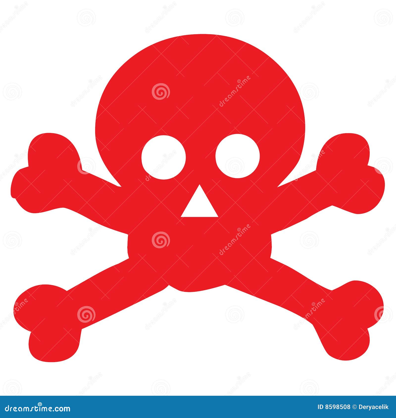 Red Danger Scull Icon Royalty Free Stock Photos - Image: 8598508