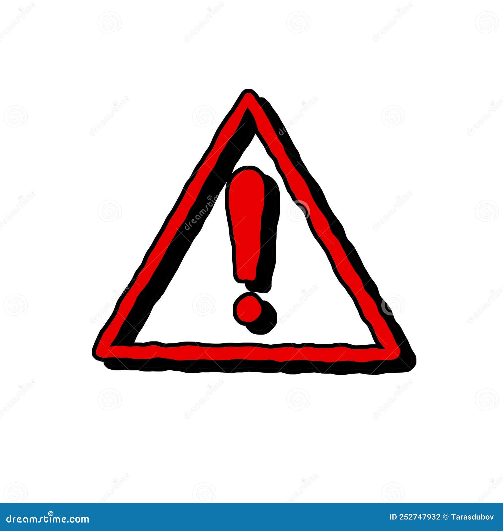 Red Danger Sign. Exclamation Mark in a Triangle Stock Vector ...