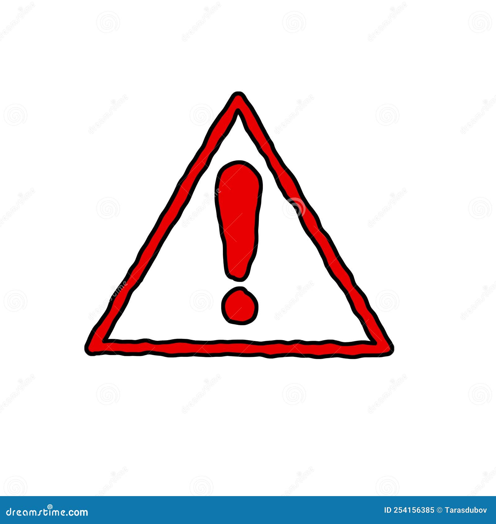 Red Danger Sign. Exclamation Mark in a Triangle Stock Vector ...