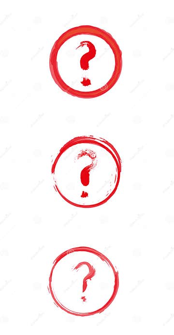 Red Danger Sign with Question Mark Stock Vector - Illustration of ...