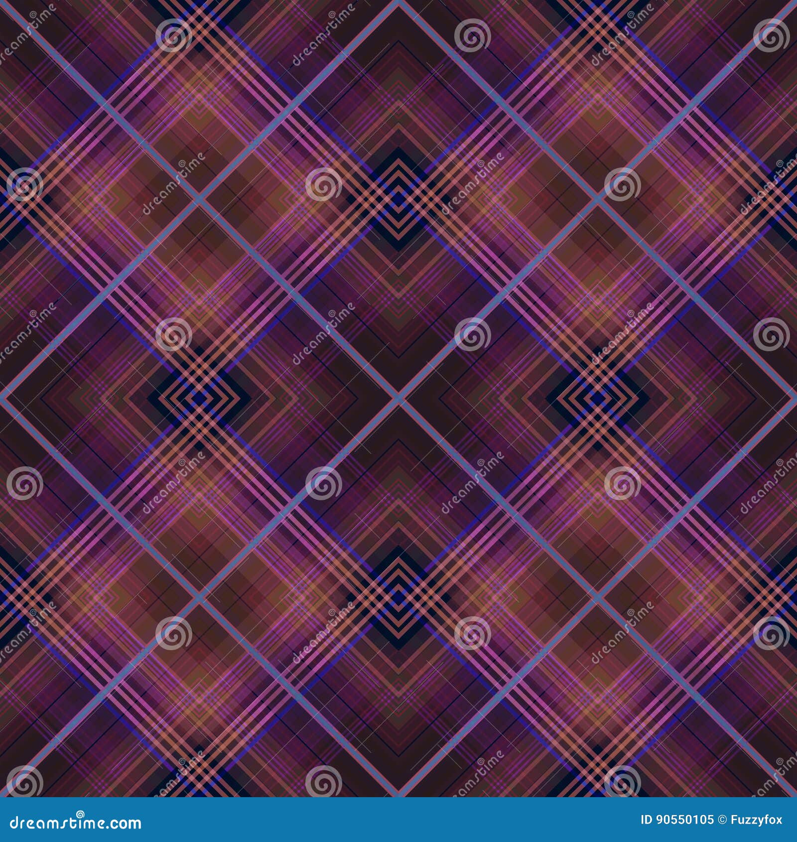 Red Dark Checkered Seamless Pattern Design Stock Illustration ...