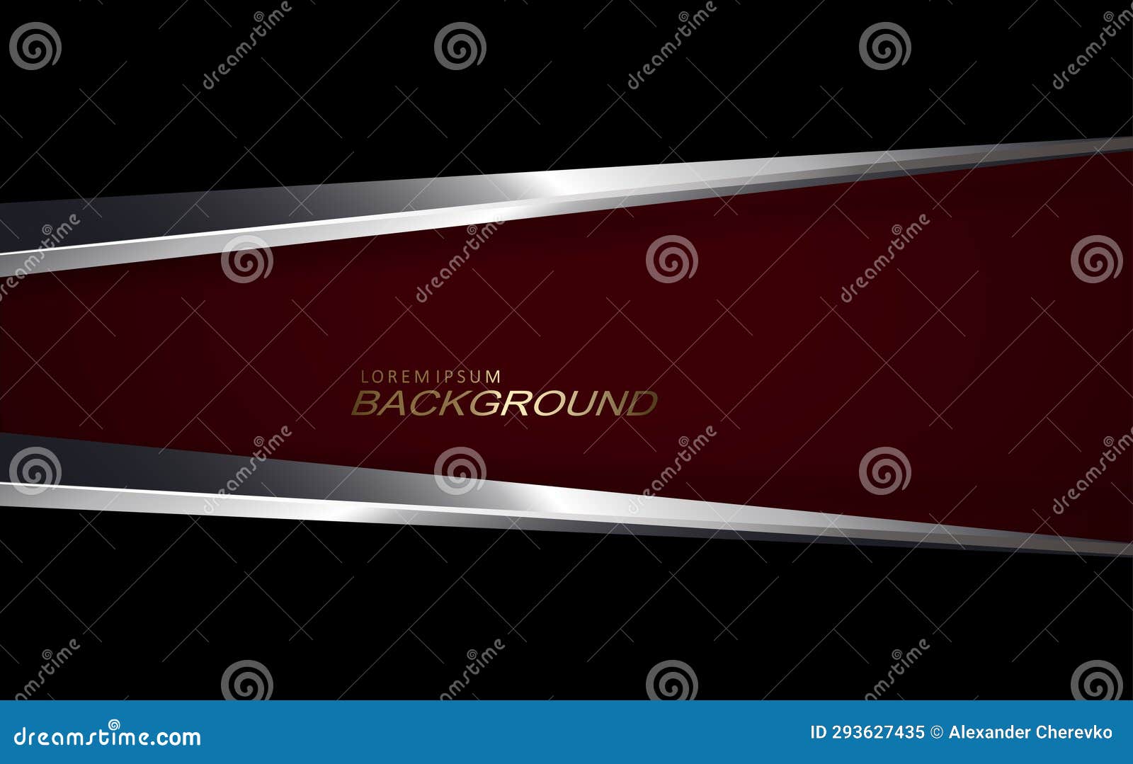 Red Dark Design, Horizontal Frame with Shiny Metallic Border Stock ...
