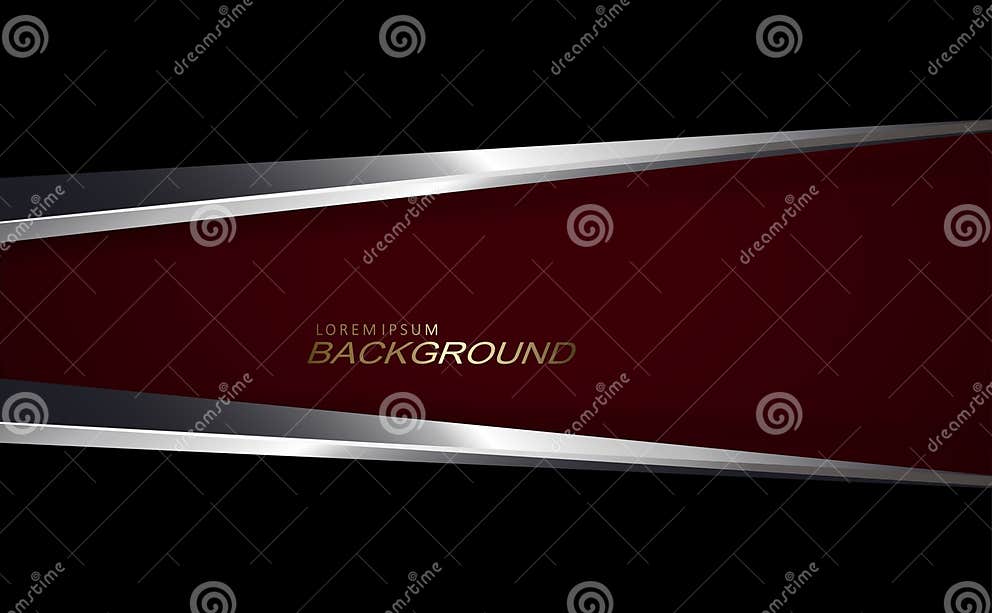 Red Dark Design, Horizontal Frame with Shiny Metallic Border Stock ...