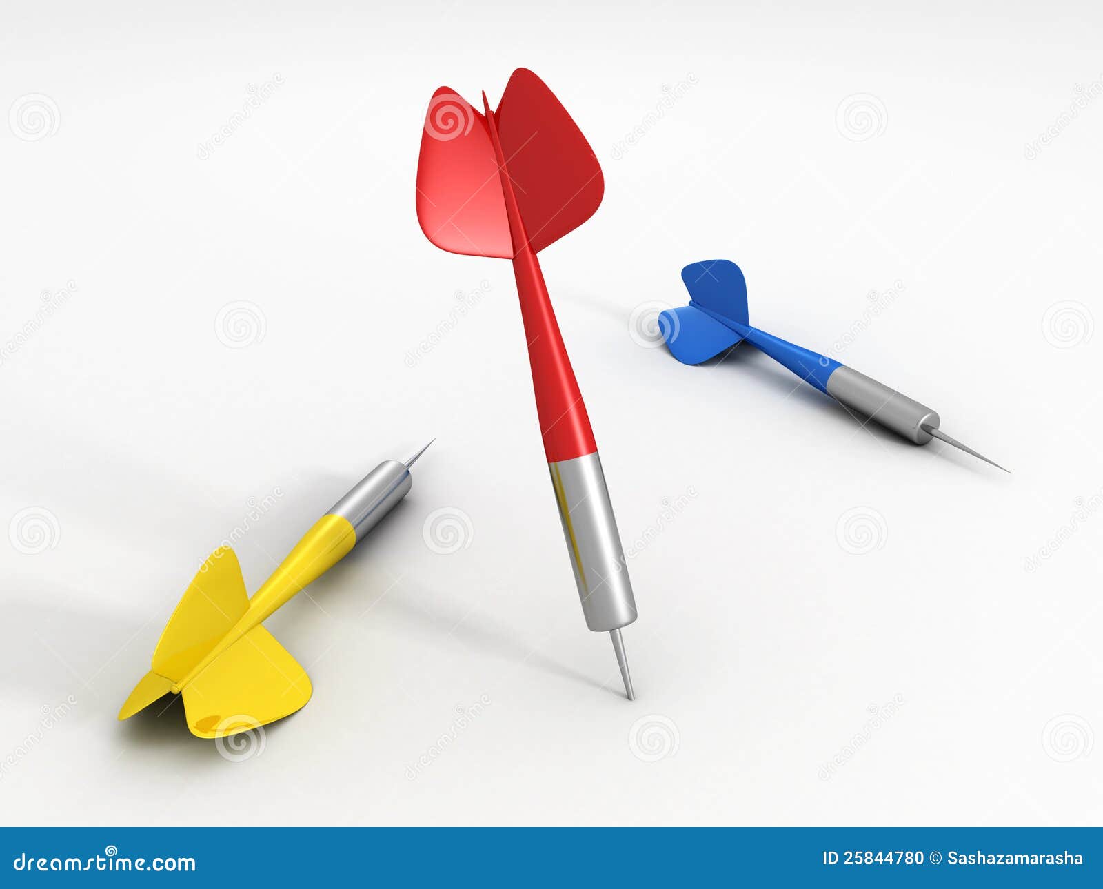 Red Dart Arrow with Shadow Sticking in the Ground Stock Illustration ...