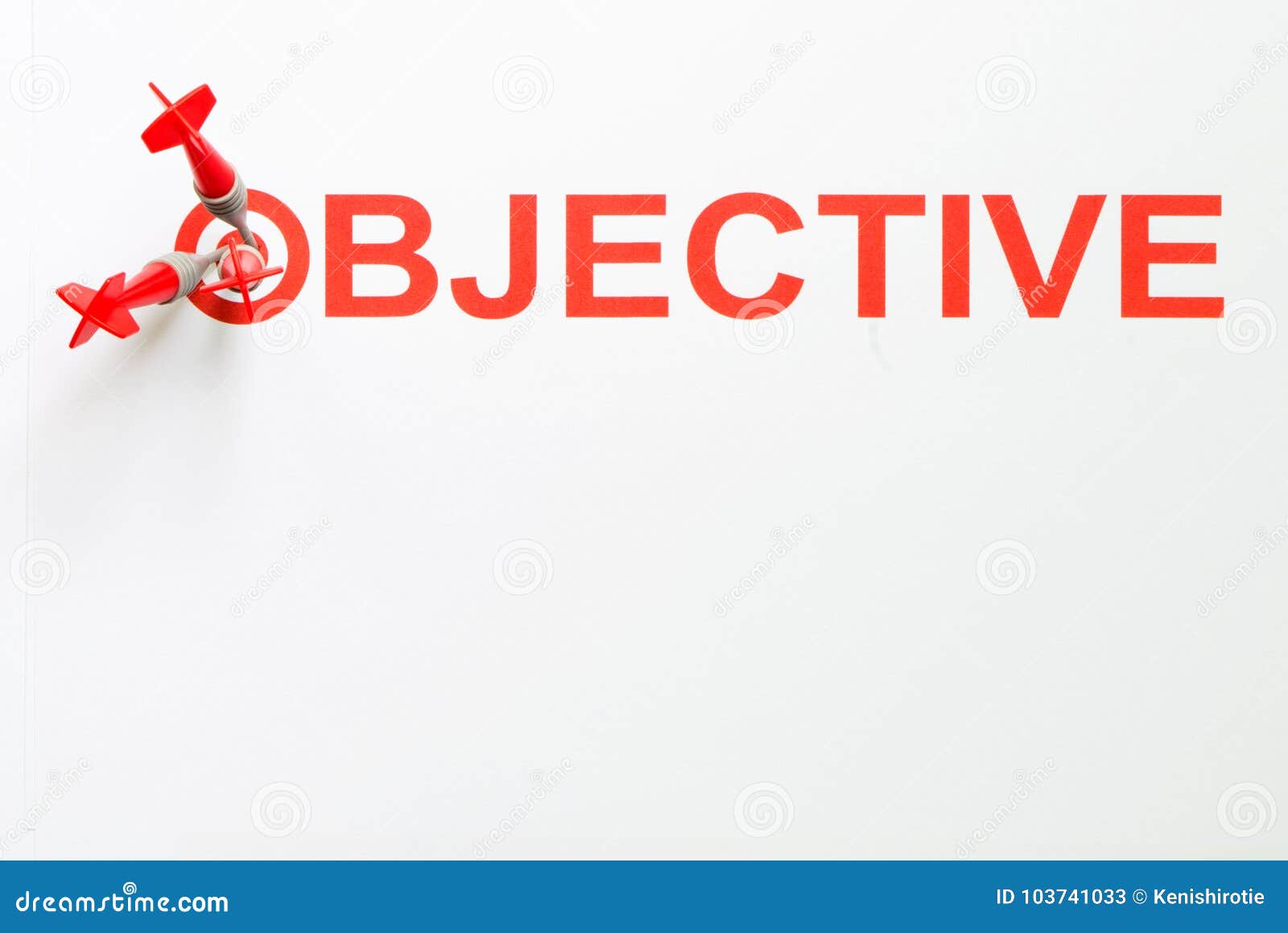 Objective Text with Dart on Target Stock Image - Image of word ...
