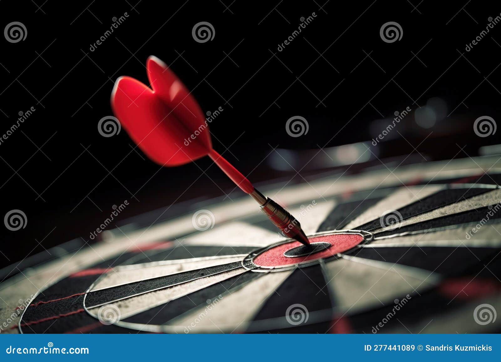 Red Dart Hitting the Center of a Target. Generative AI Stock Image ... Red Dart Hitting the Center of a Target. Generative AI Stock Image ...