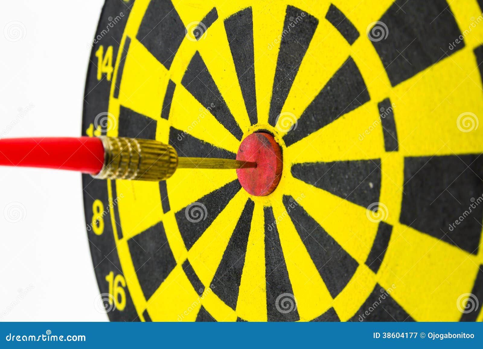 Red Dart Hitting in the Target Center Stock Image - Image of center ...