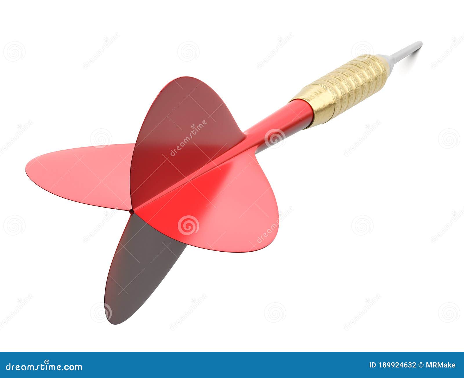 Red Dart Isolated on White Background Stock Illustration - Illustration ...