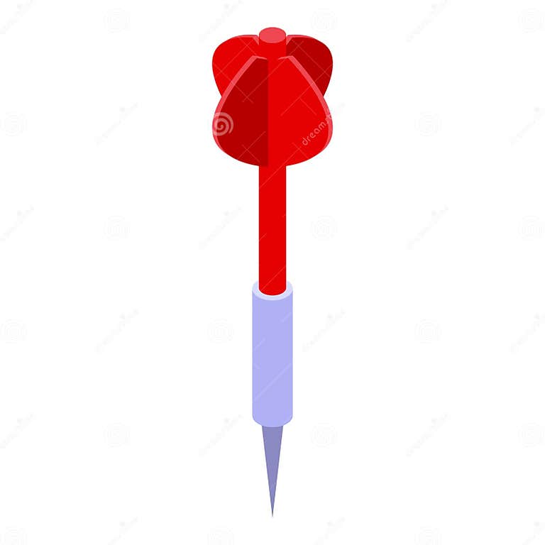 Red Dart for Playing Darts Isometric View Stock Illustration ...