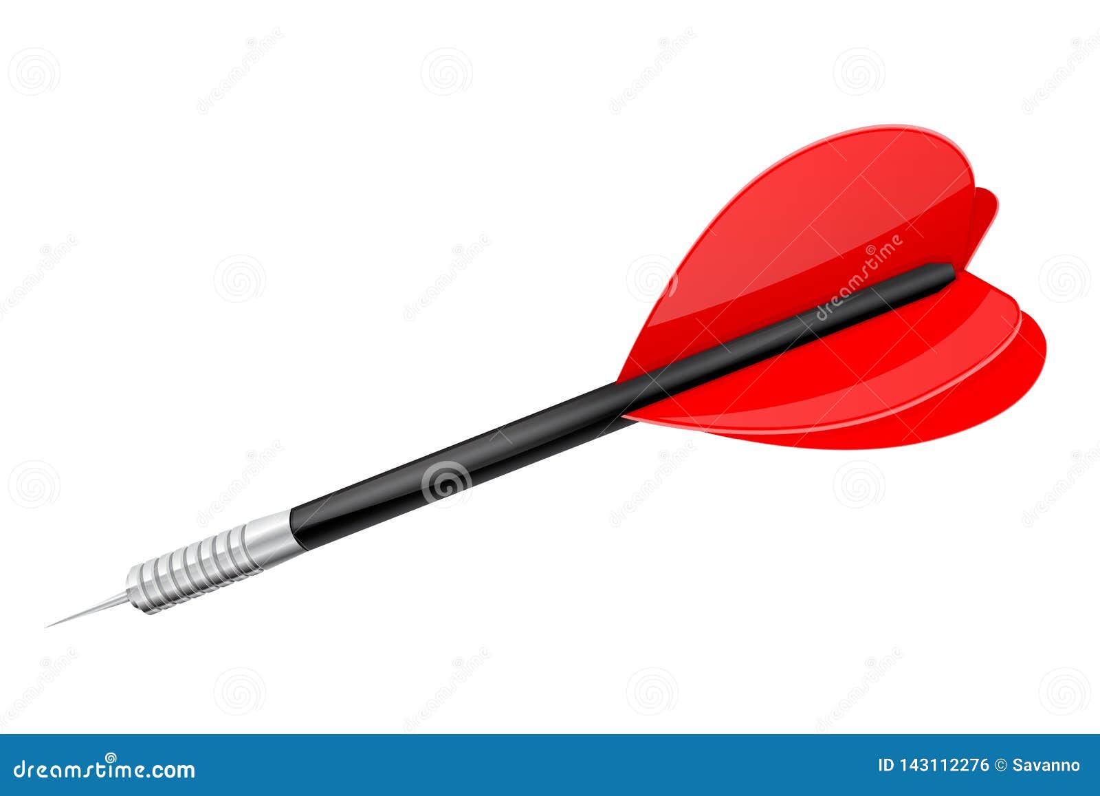 Red dart with steel tip stock vector. Illustration of sharp - 143112276