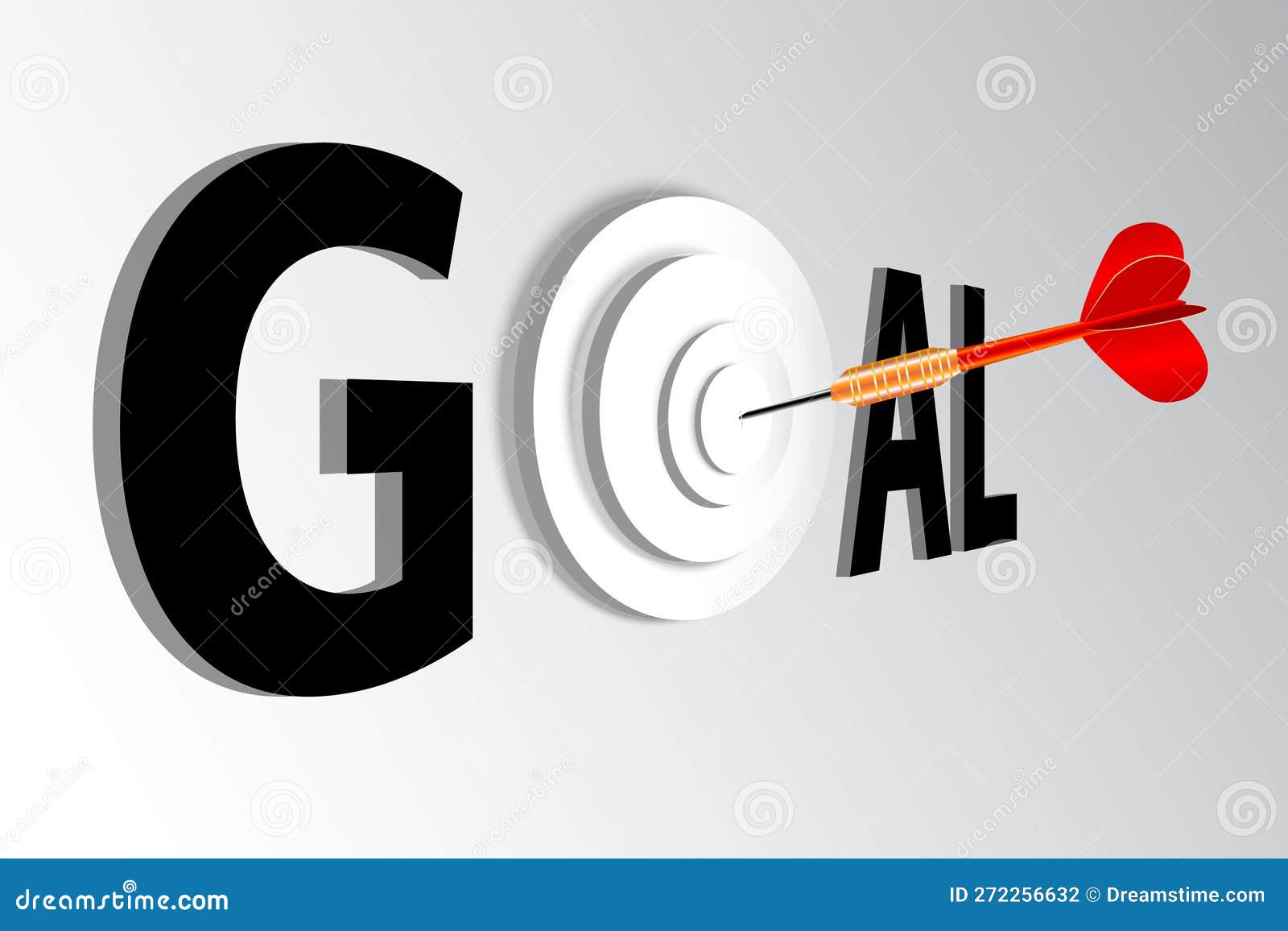 Red Darts on Goal Target. Successful Shoot on Business Stock Vector ...