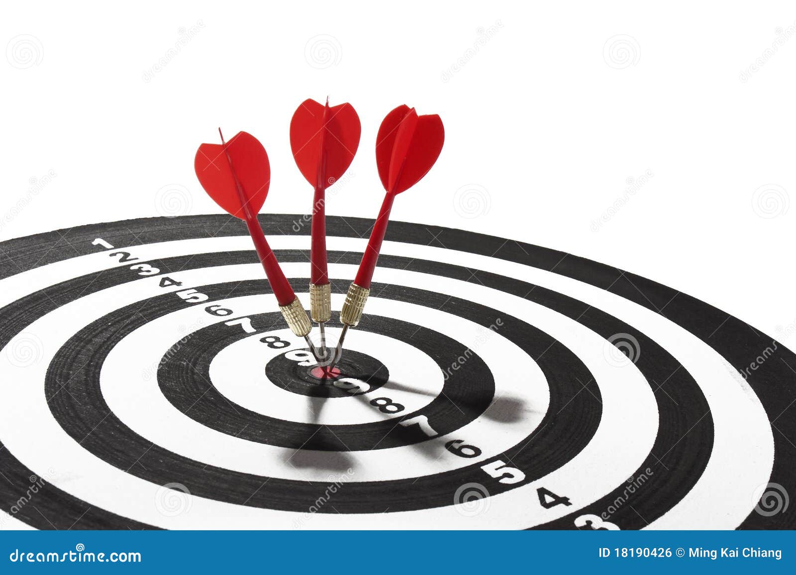 Red darts on target stock photo. Image of perfect, dart - 18190426