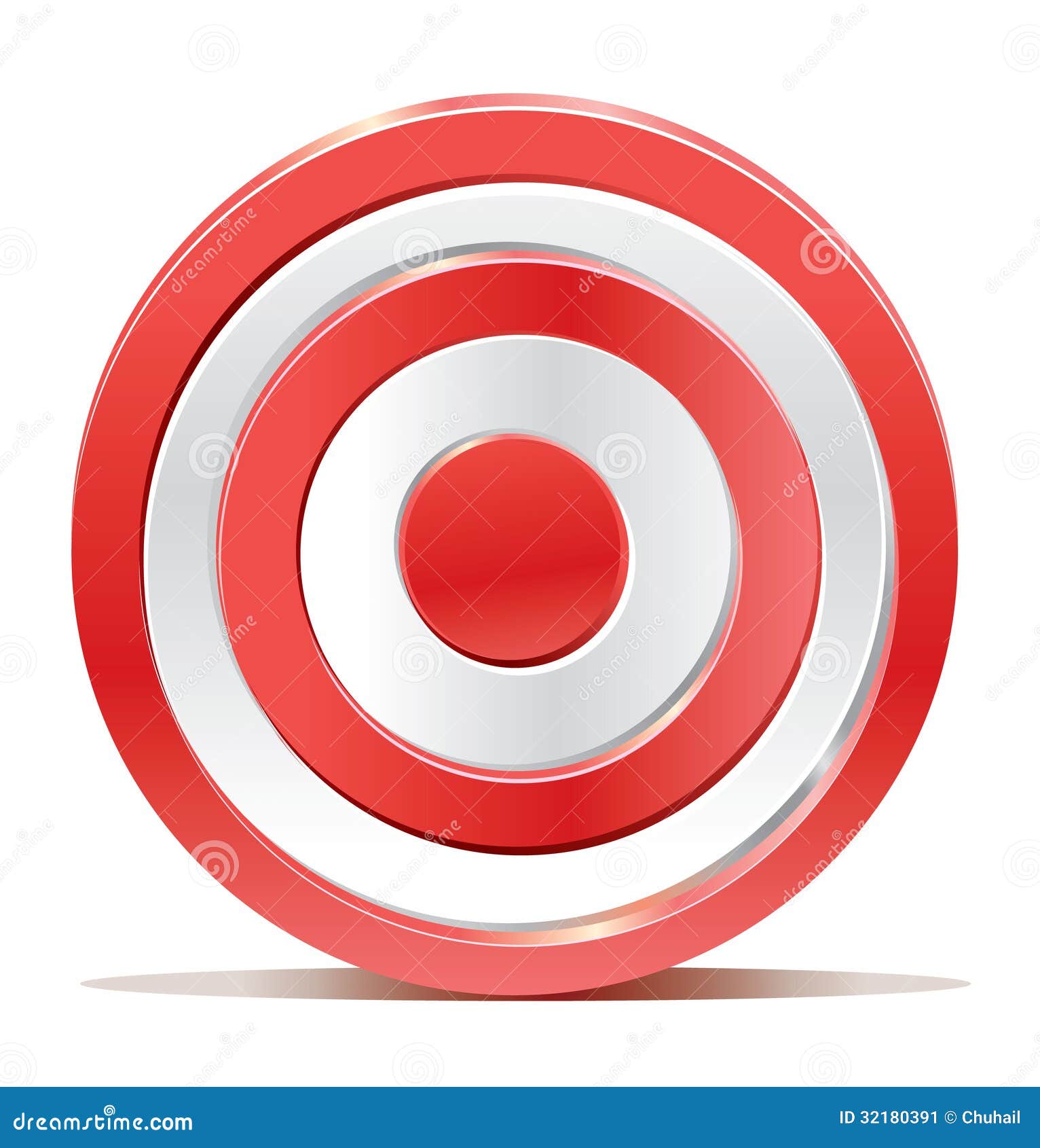 Red Darts Target Aim On White Background Stock Vector Illustration Of