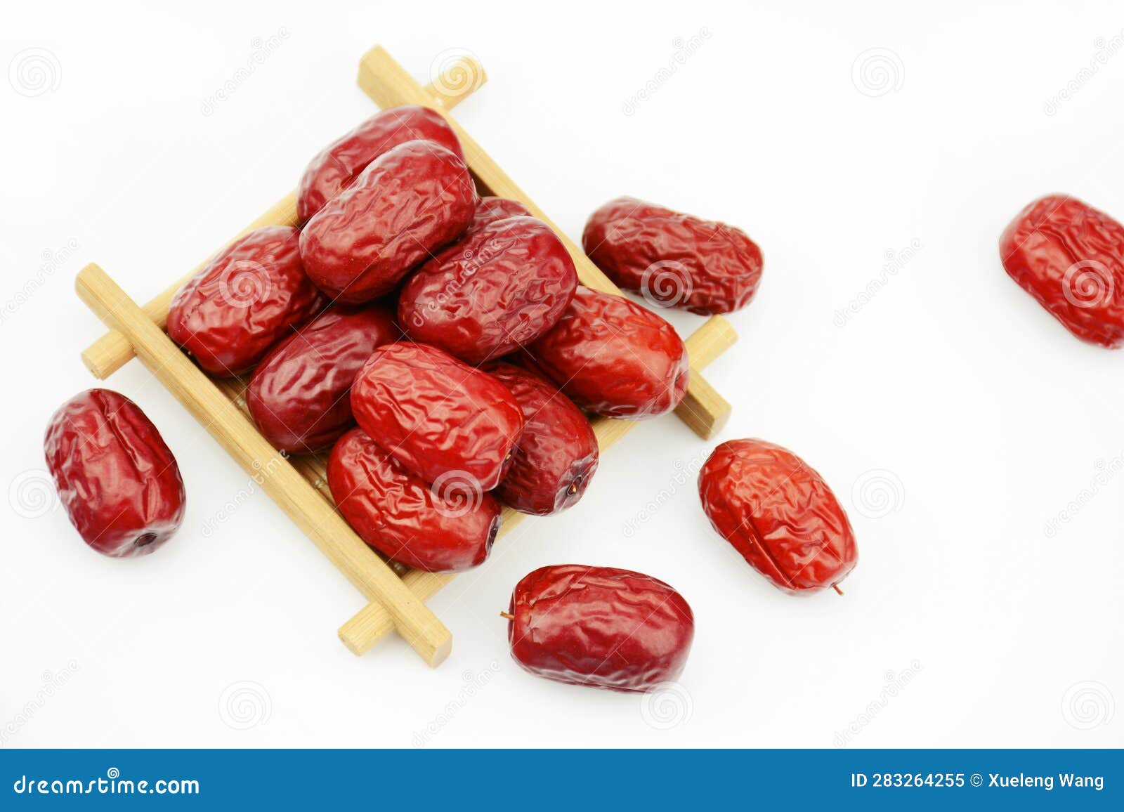 Red Dates with a Plate on the White Background Stock Image - Image of ...