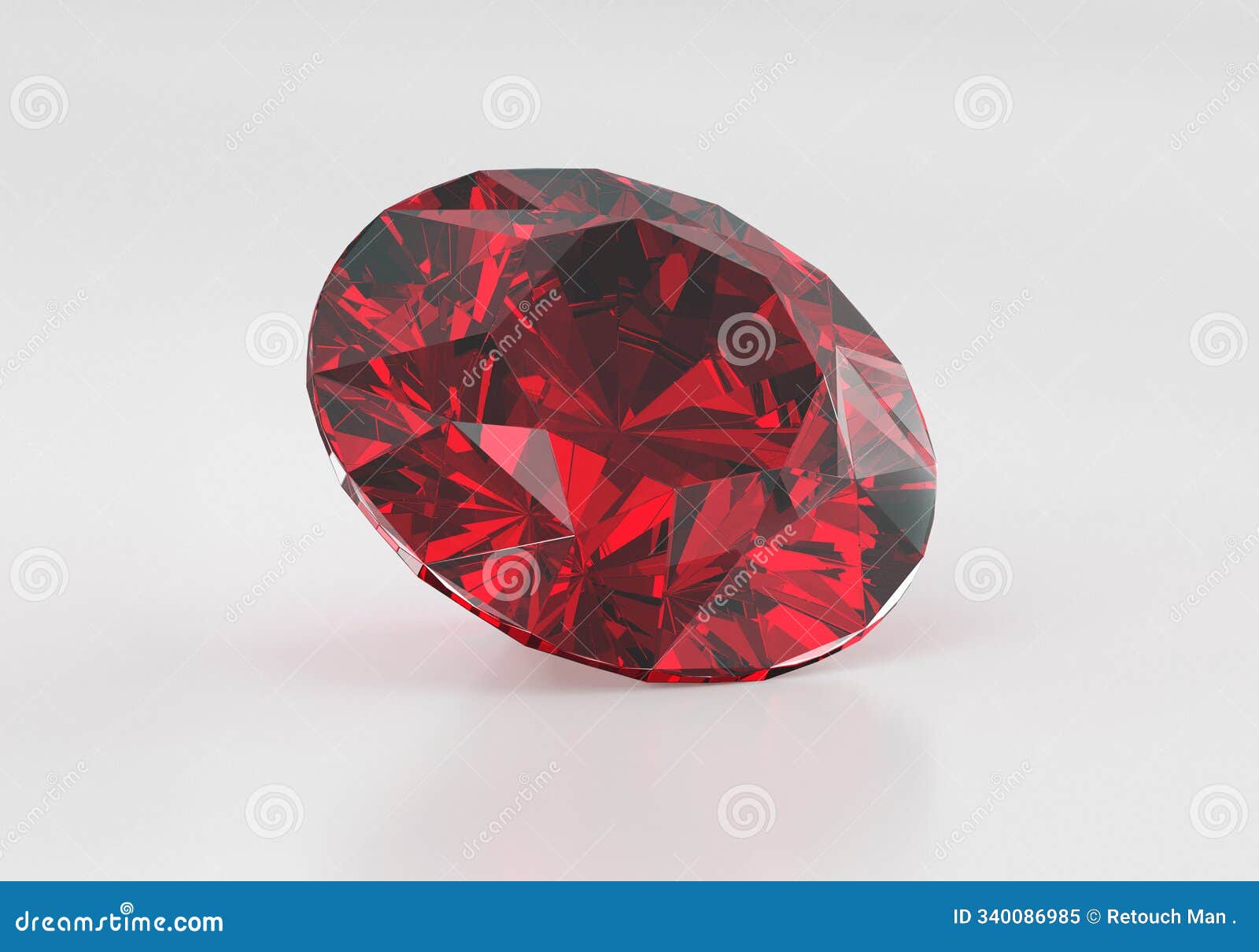 Red Dazzling Diamond on White Background Stock Illustration ...
