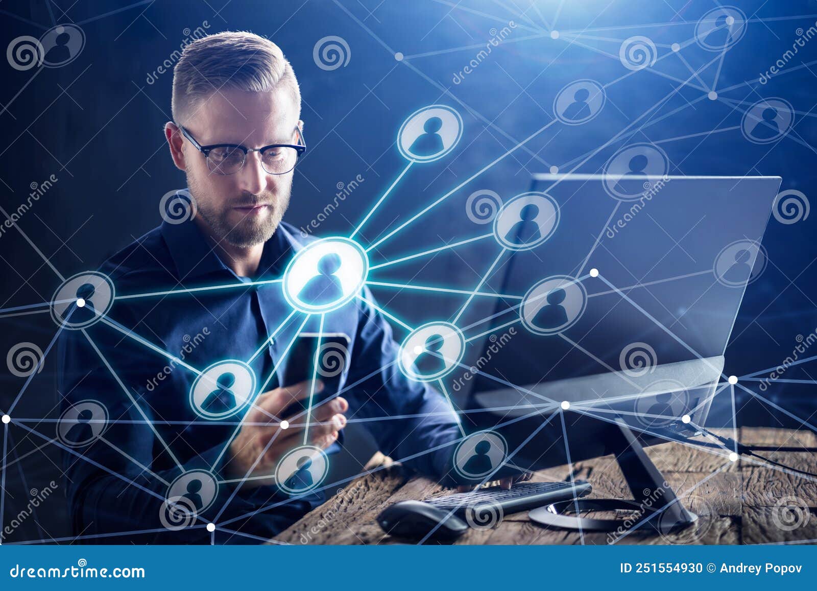 Red De Clientes De Negocios Foto de archivo - Imagen de corporativo ...