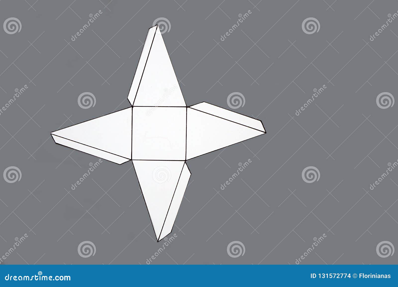 Red De La Geometría De La Pirámide Rectangular Stock de ilustración ...