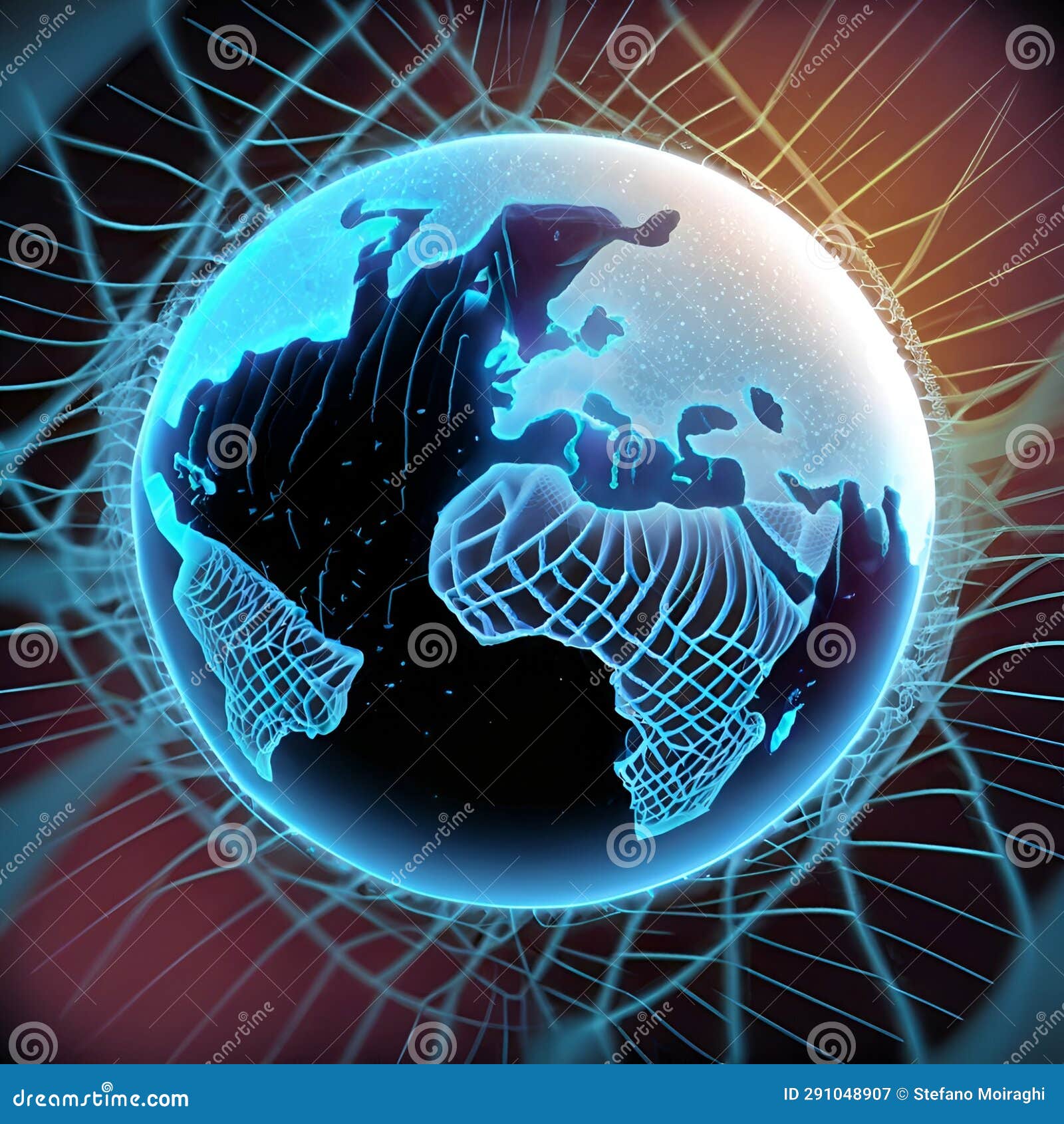 Red De Redes Globales Que Conecta El Mundo Stock de ilustración ...