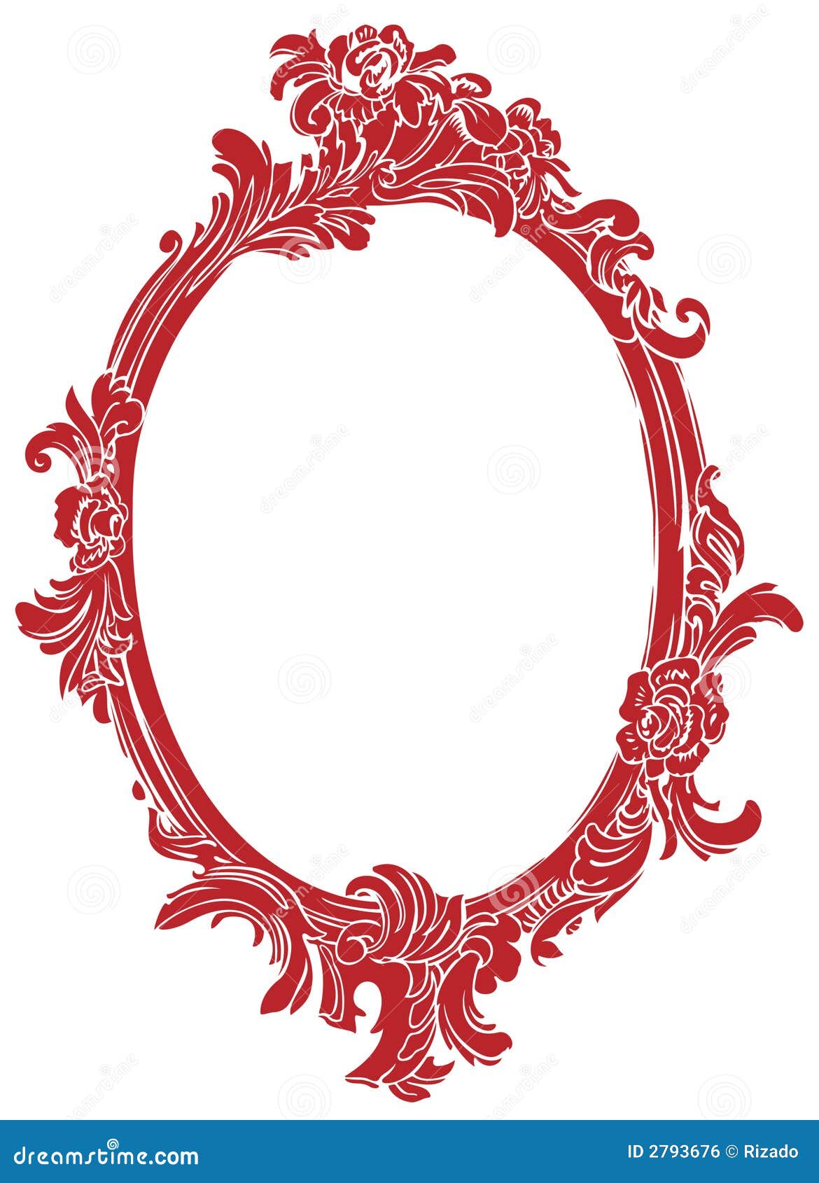 Red decor frame stock vector. Illustration of cards, organic - 2793676