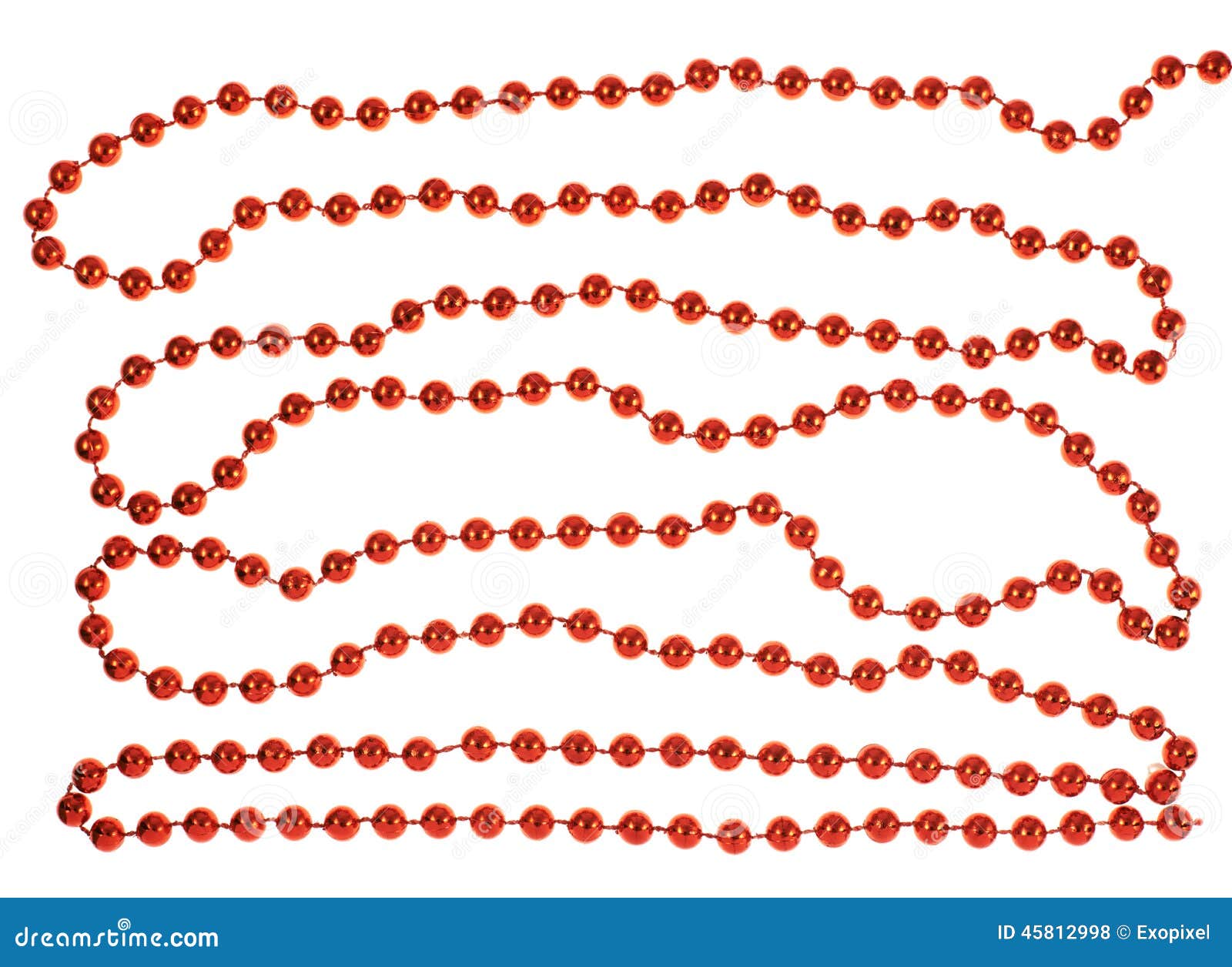 Red Decoration Beads on a String Stock Photo - Image of celebration ...