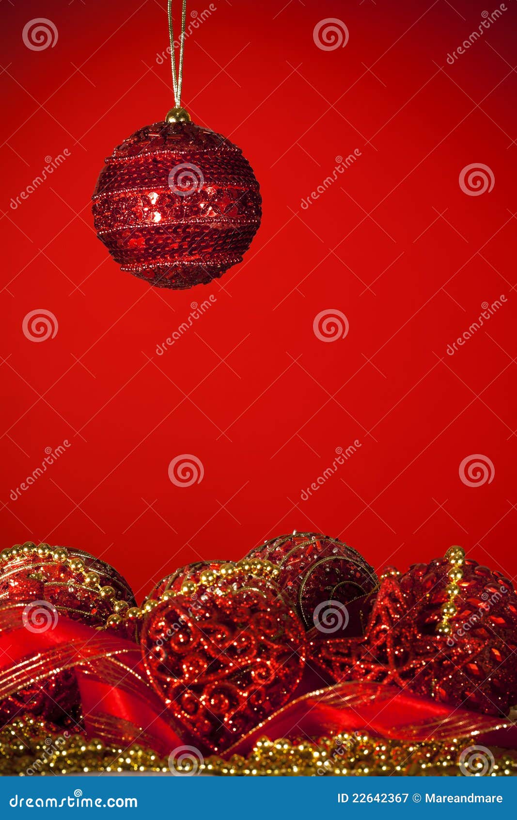 Red decorations stock image. Image of festive, glass - 22642367