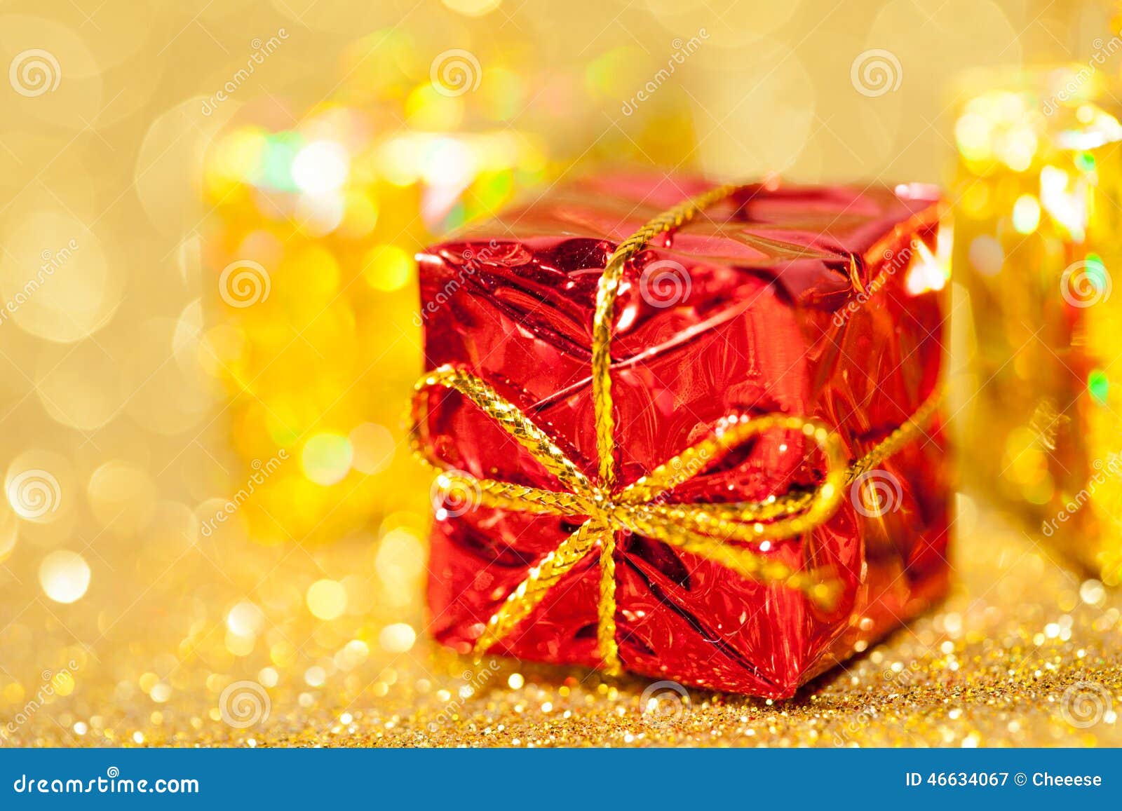 Red Decorative Box with Holiday Gift Stock Image - Image of concept ...