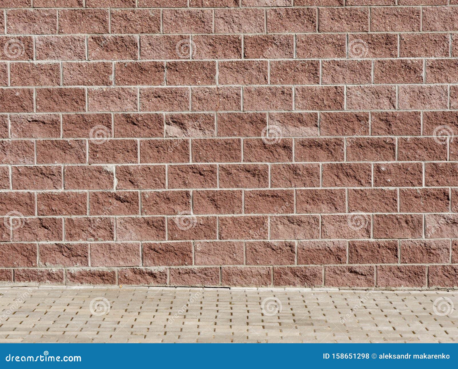 Red Decorative Marble Facing Brick Wall. Background Stock Photo - Image ...