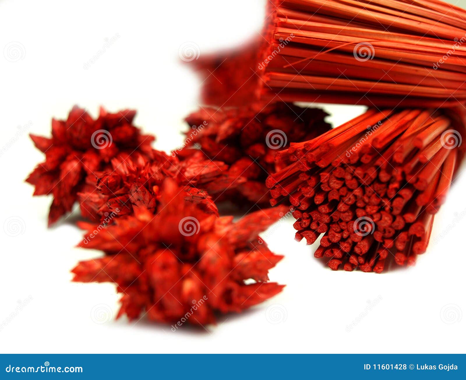 Red decorative sticks stock photo. Image of season, perfume - 11601428