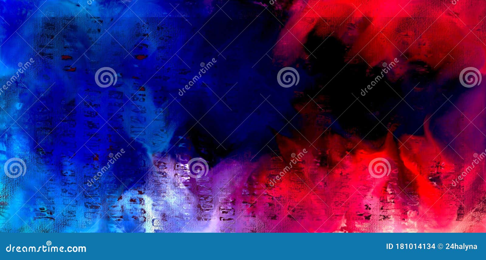 An Artistic and Funky Abstract Flame Background. Red and Deep Blue ...